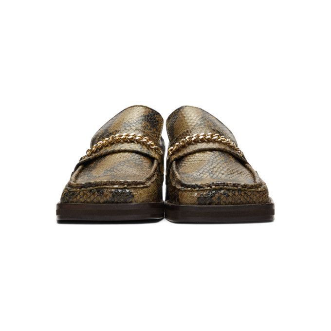 Martine Rose Brown Snake Loafers Martine Rose