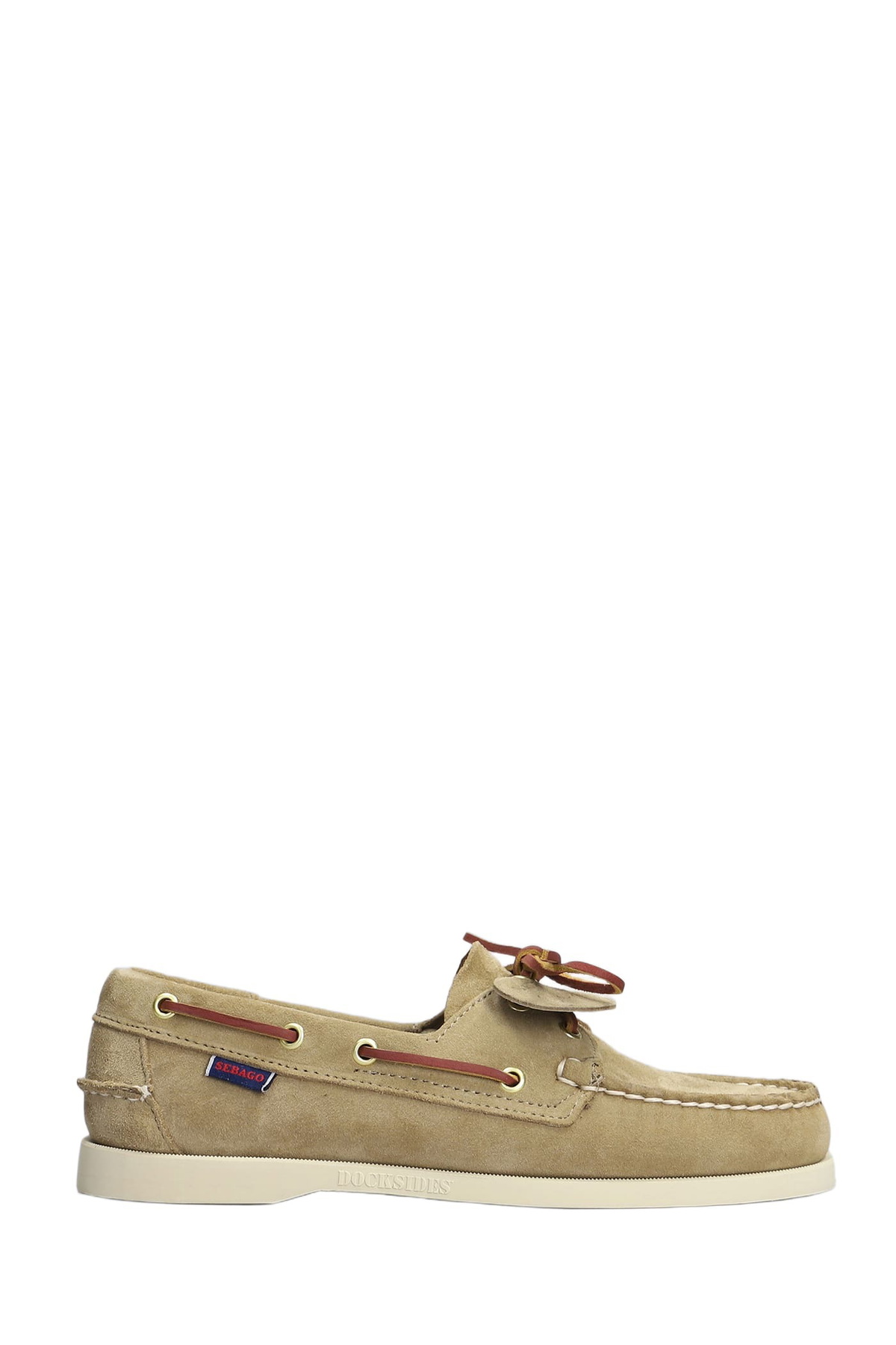 Sebago Portland Artisian Loafers In Beige Suede Sebago