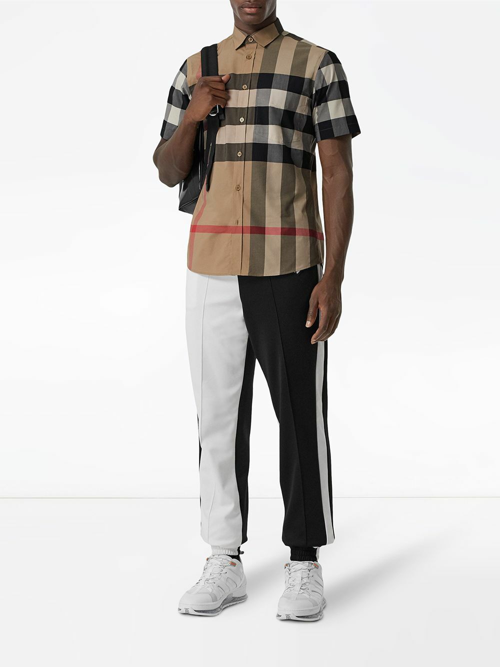 BURBERRY - Check Motif Cotton Shirt Burberry
