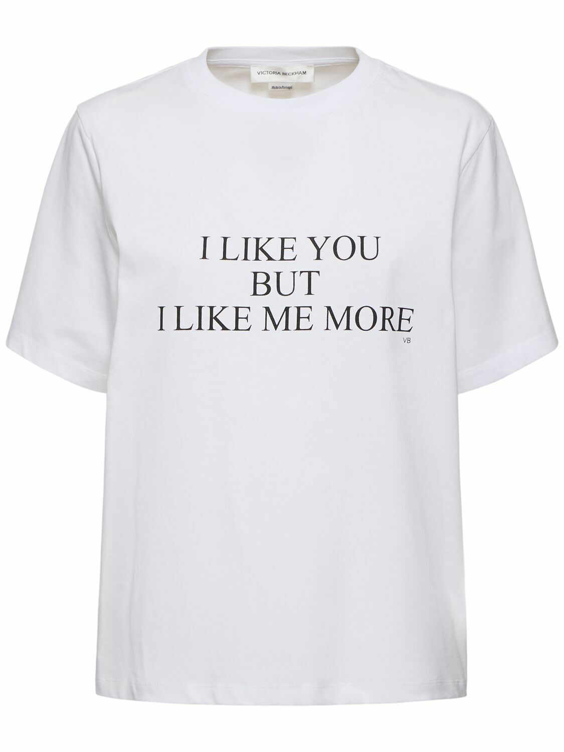 VICTORIA BECKHAM Slogan Cotton T-shirt Victoria Beckham