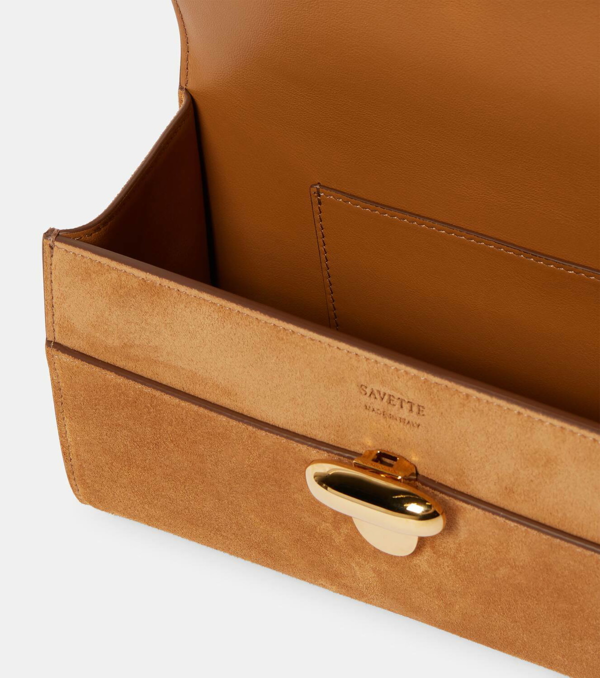 Savette Symmetry Pochette suede tote bag Savette