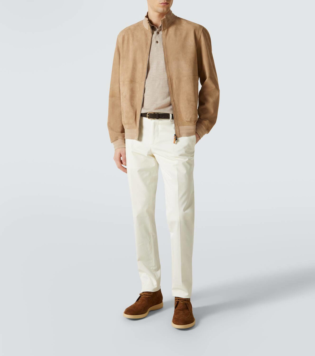 Canali Leather bomber jacket Canali