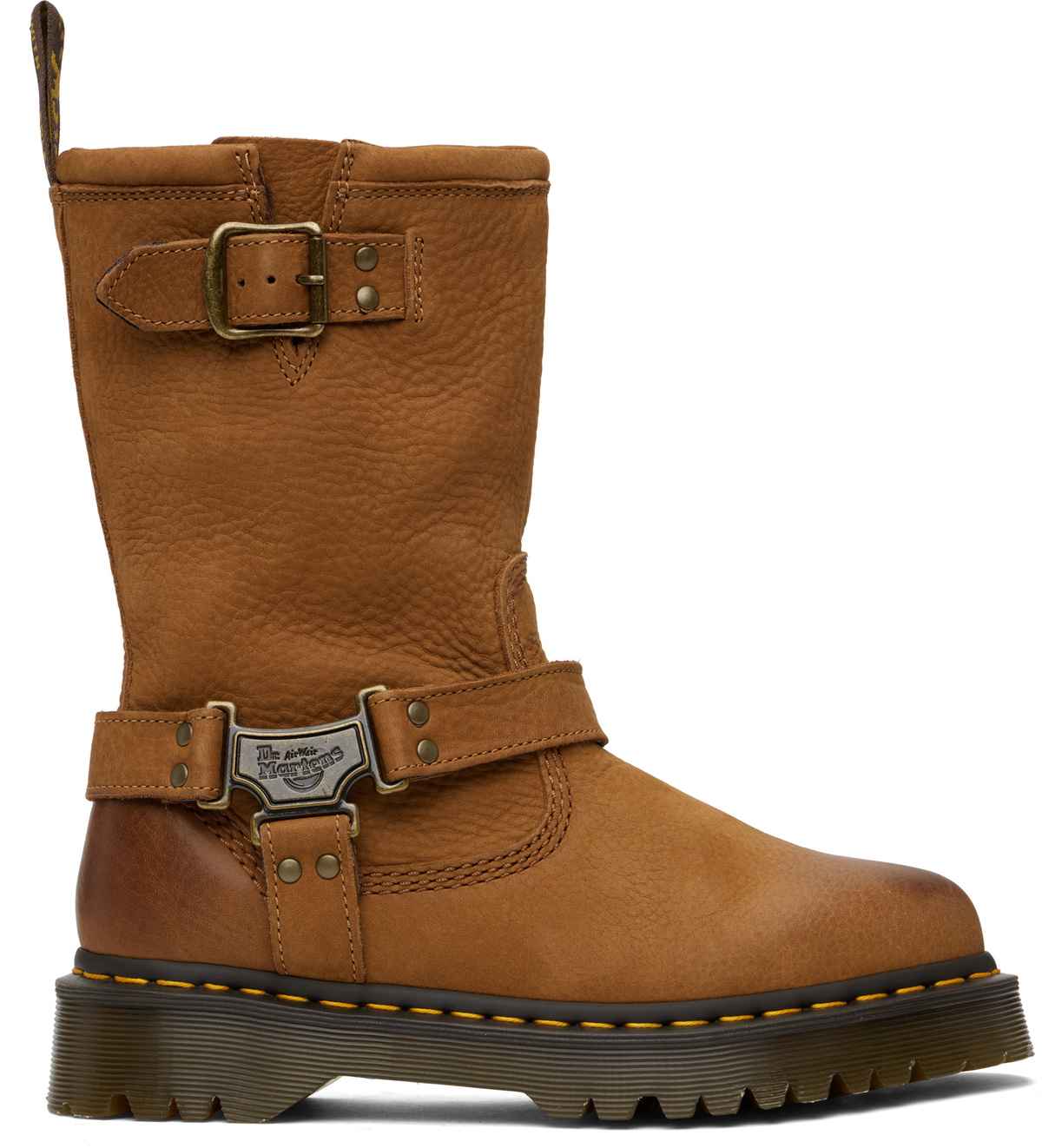 Dr. Martens Tan Anistone Hi Leather Biker Boots Dr. Martens