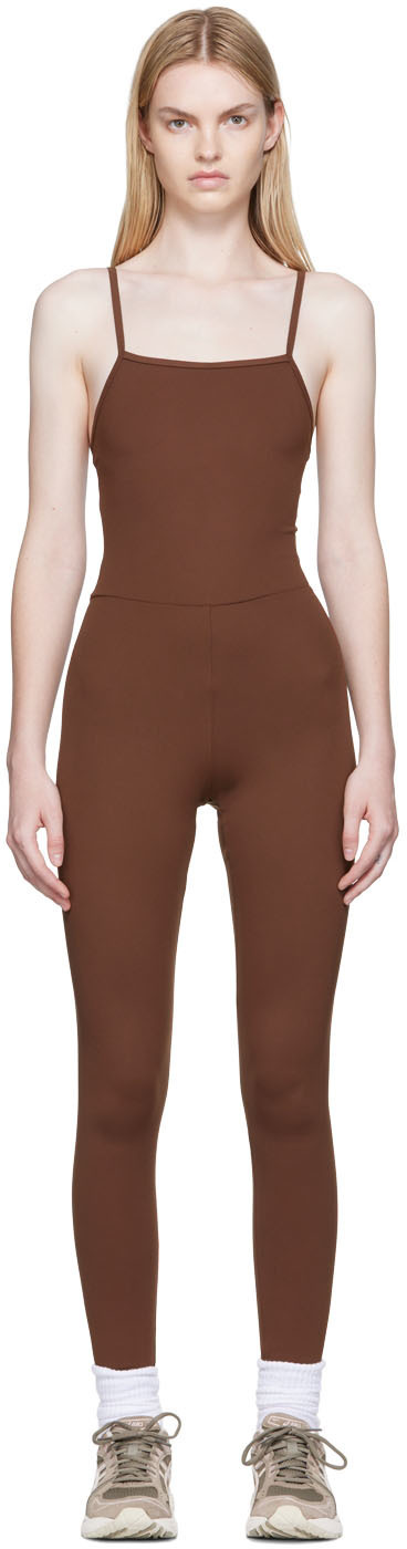 Girlfriend Collective Brown Cami Unitard Girlfriend Collective
