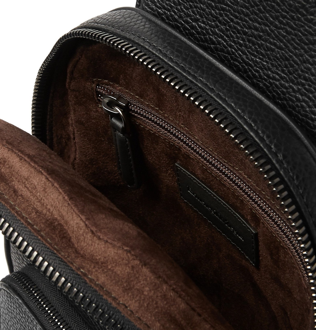 Ermenegildo Zegna - Full-Grain Leather Backpack - Black Ermenegildo Zegna