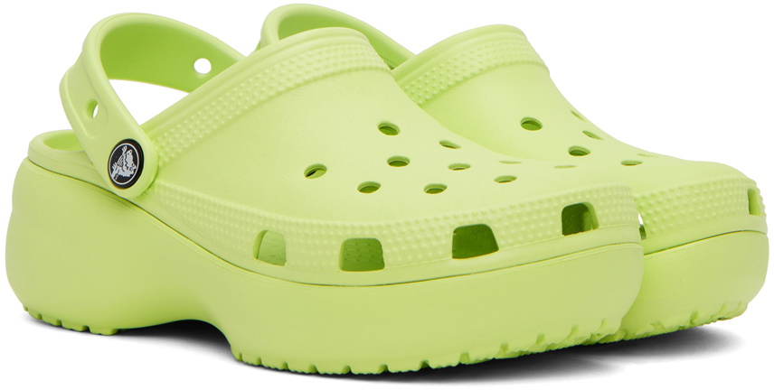 Crocs Green Classic Platform Clog Crocs