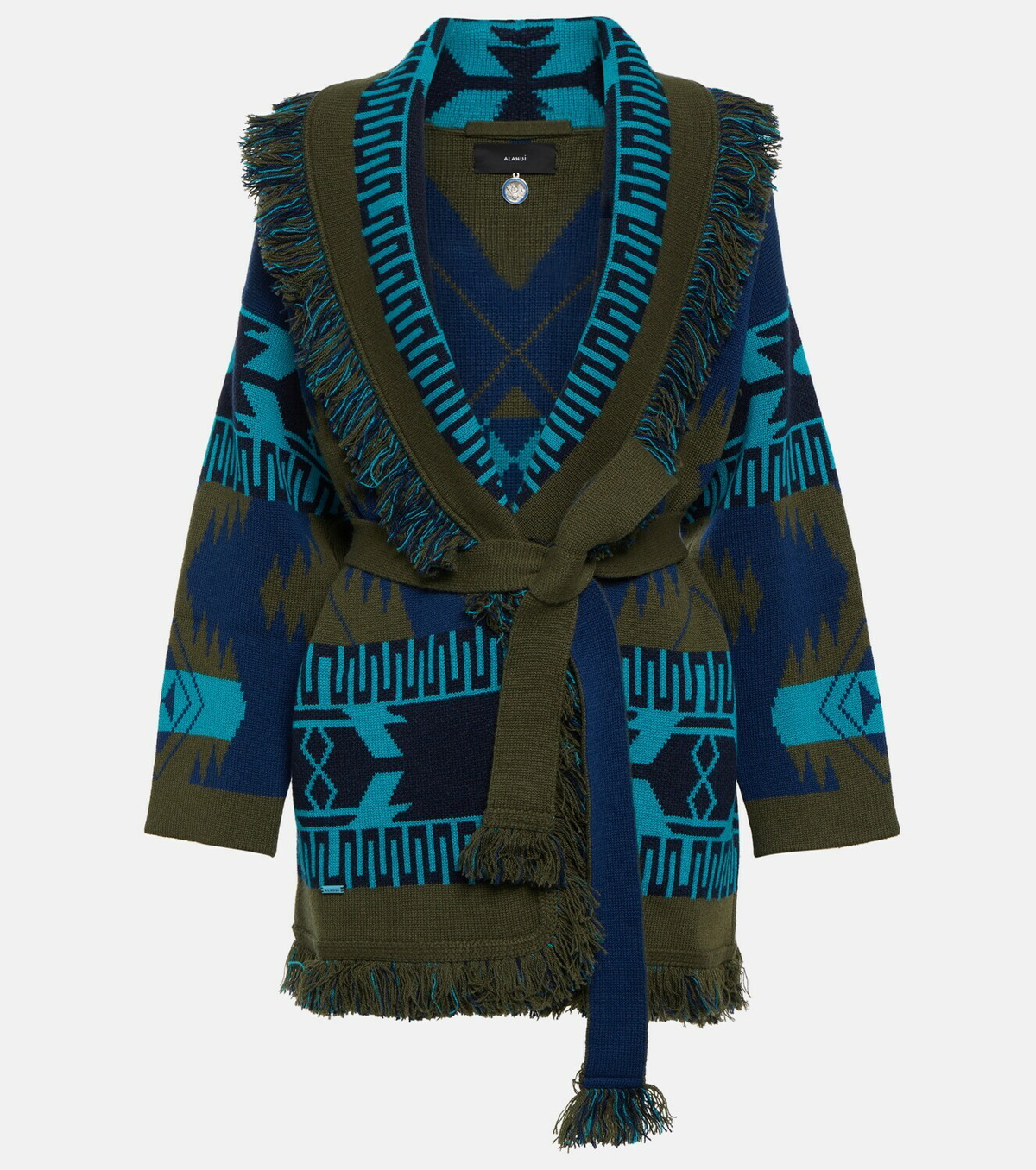 Alanui Icon jacquard cashmere cardigan Alanui