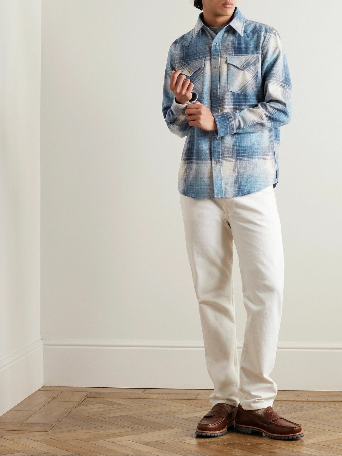 Pendleton - Canyon Checked Virgin Wool Shirt - Blue Pendleton