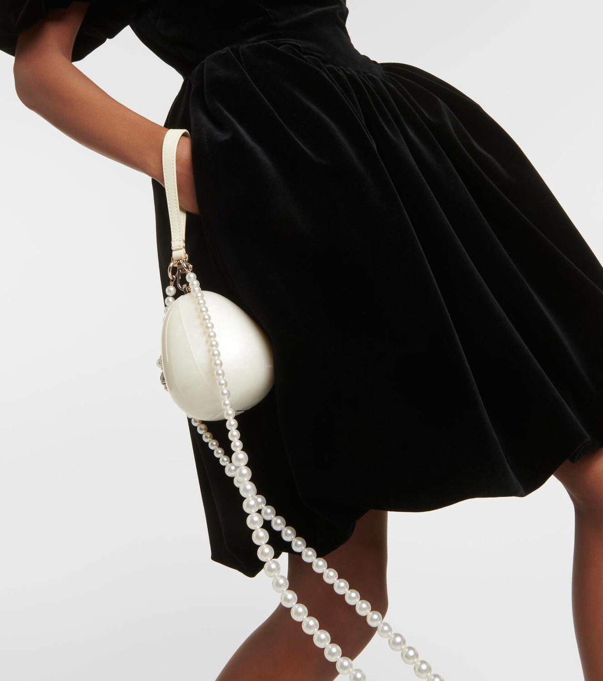 Simone Rocha Off-shoulder velvet mini dress Simone Rocha