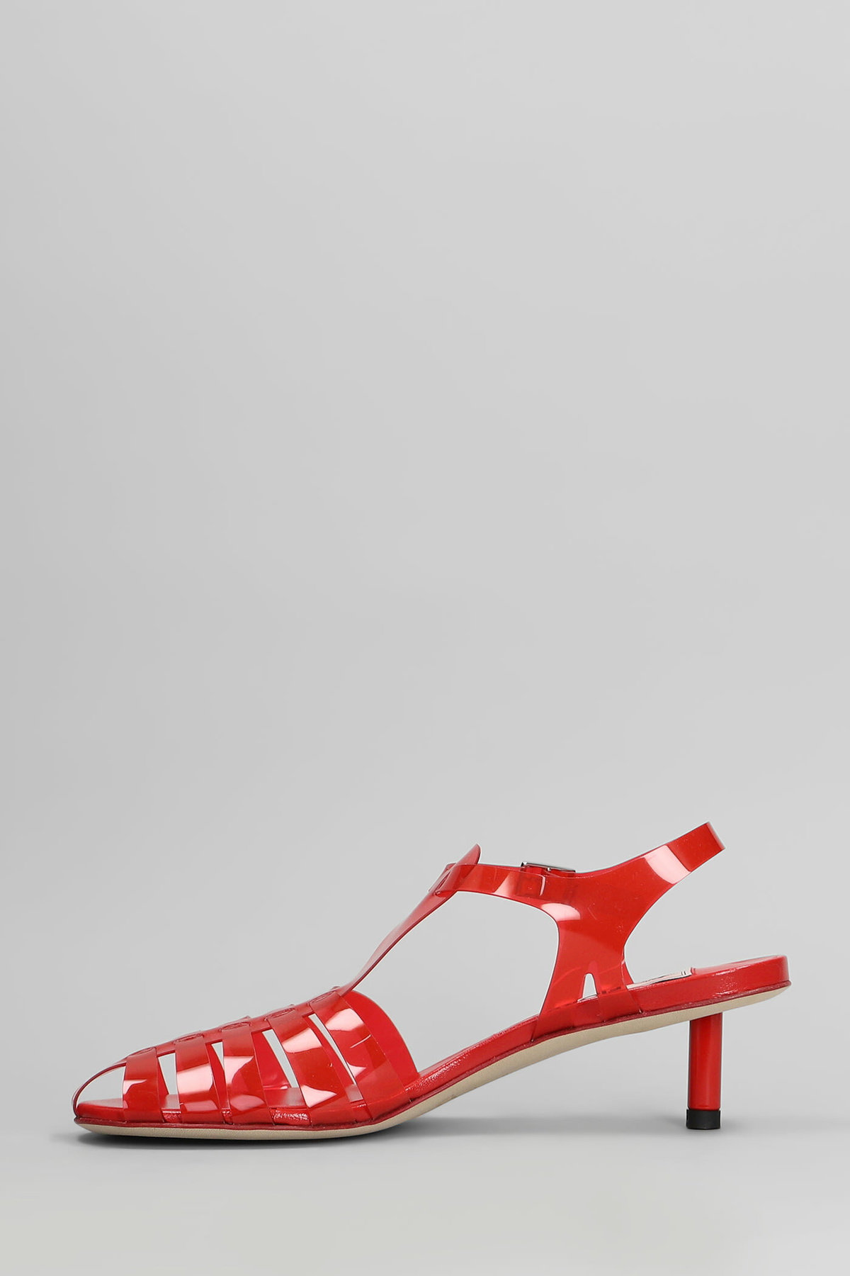 Fiorucci Jelly Kitten Heels Sandals In Red Pvc Fiorucci