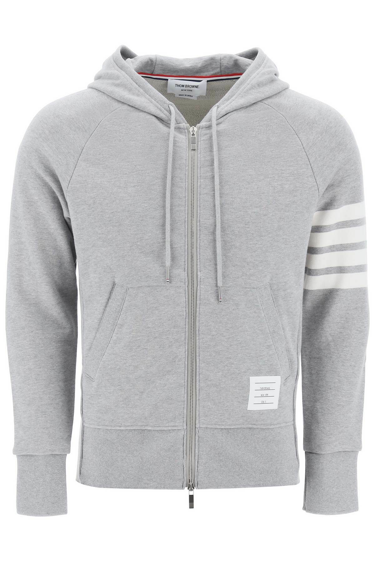 THOM BROWNE 4-bar zip-up hoodie Grey Thom Browne