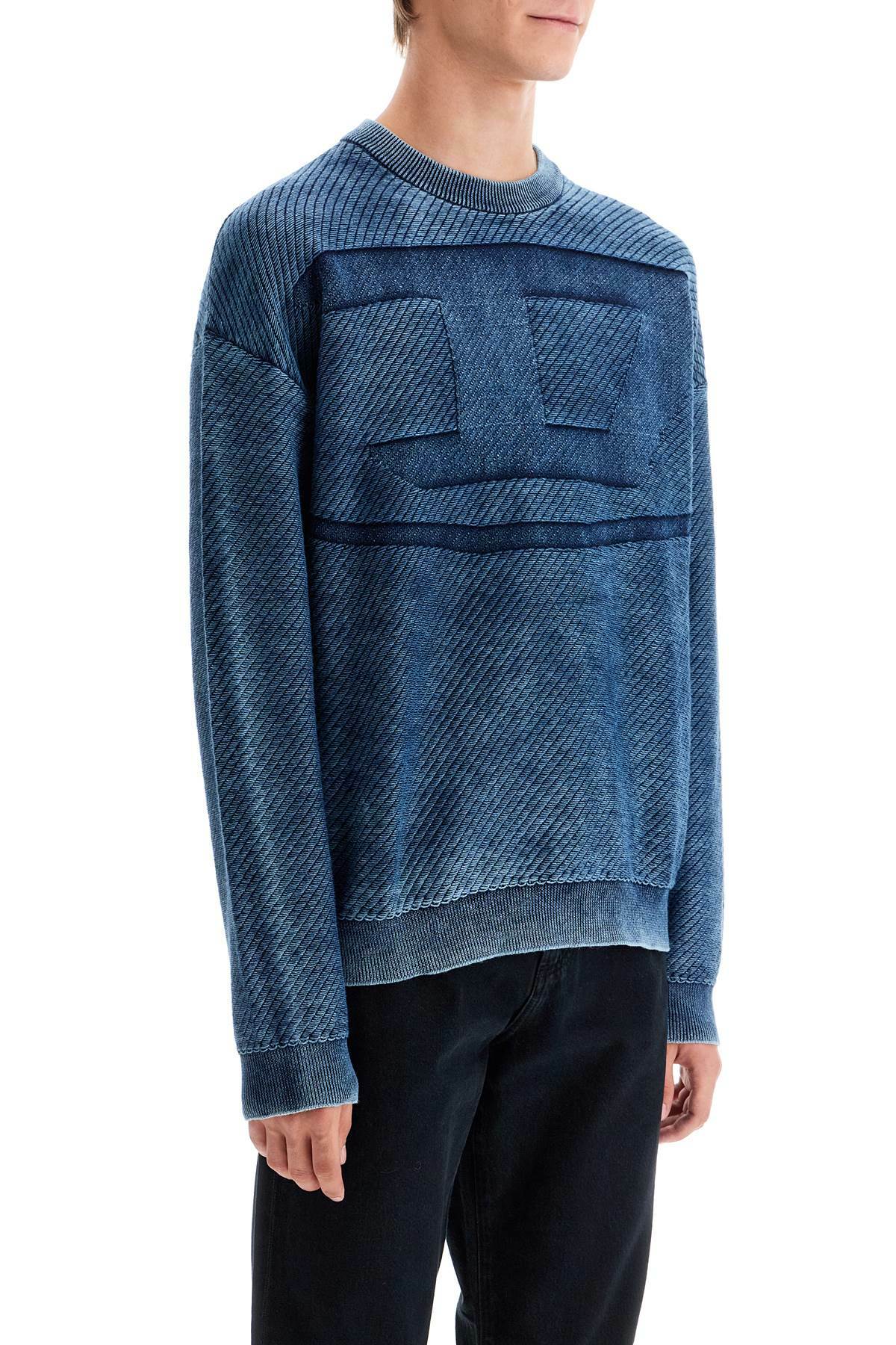DIESEL k-klevery pullover with oval Blue Diesel