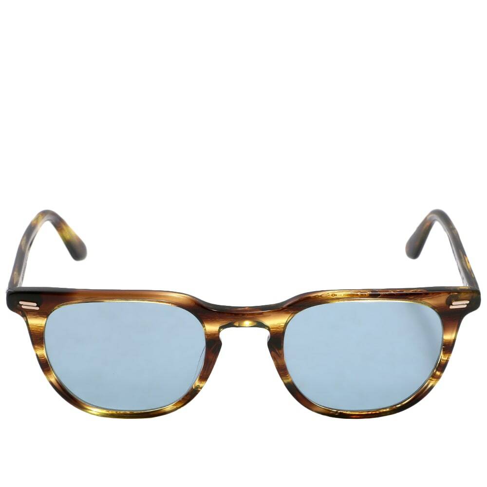 Moscot Tatah Sunglasses in Bamboo/Blue Moscot