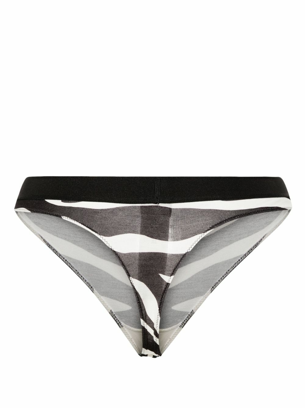 TOM FORD Black And White Optical Zebra-Print Thong TOM FORD