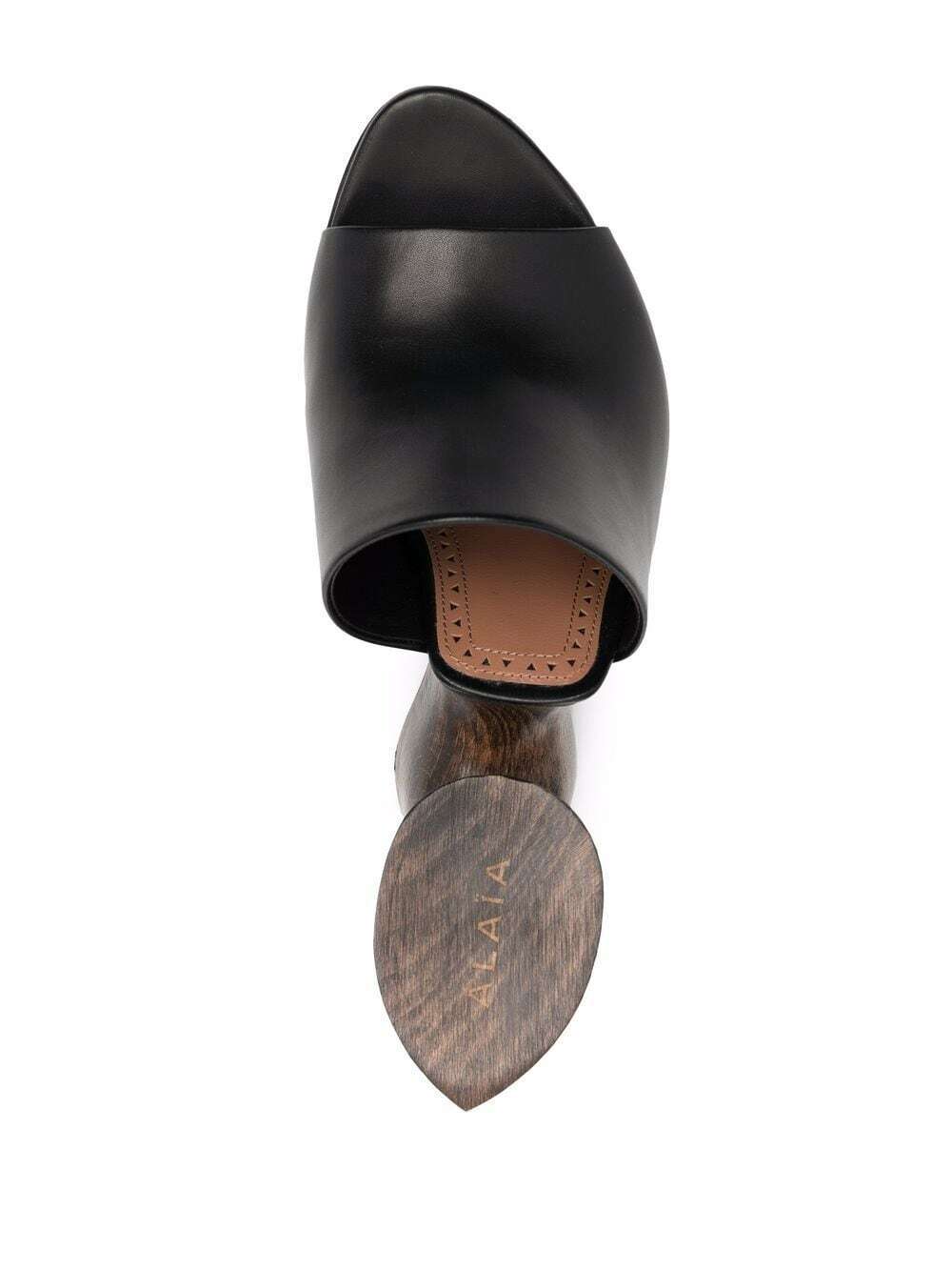 ALAÏA - La Sculpture Leather And Wool Mules ALAÏA