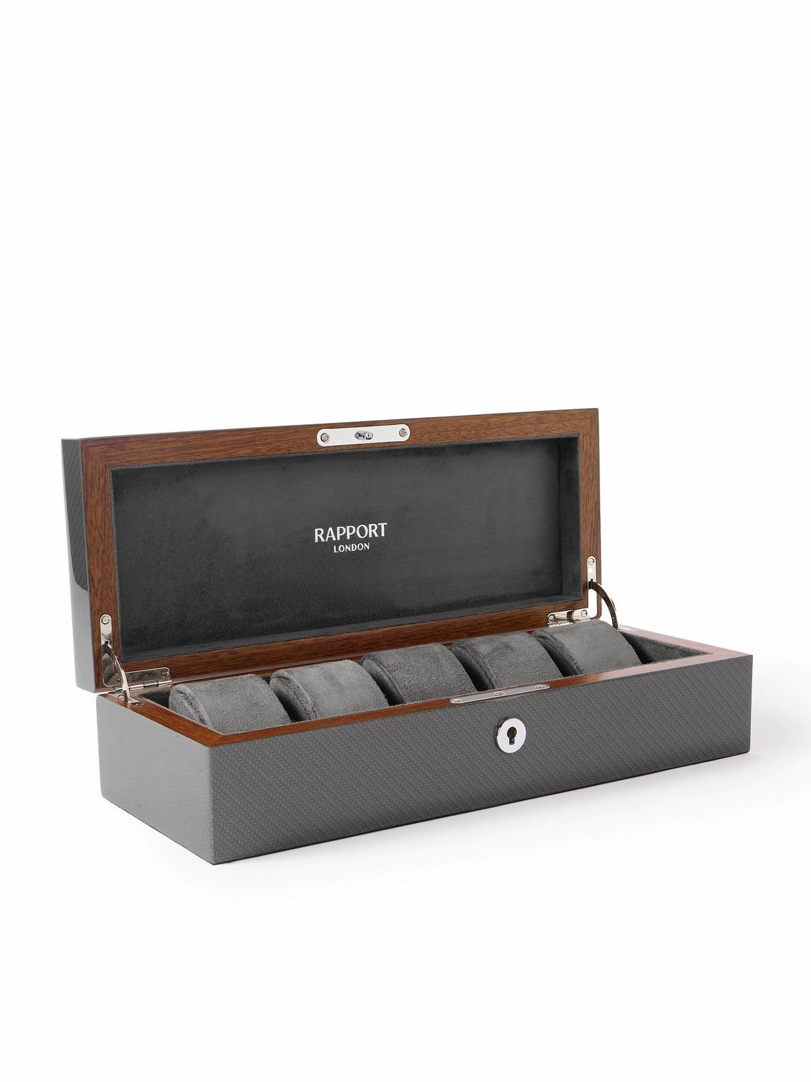 Rapport London - Carbon Fiber and Wood 5-Piece Watch Box Rapport London