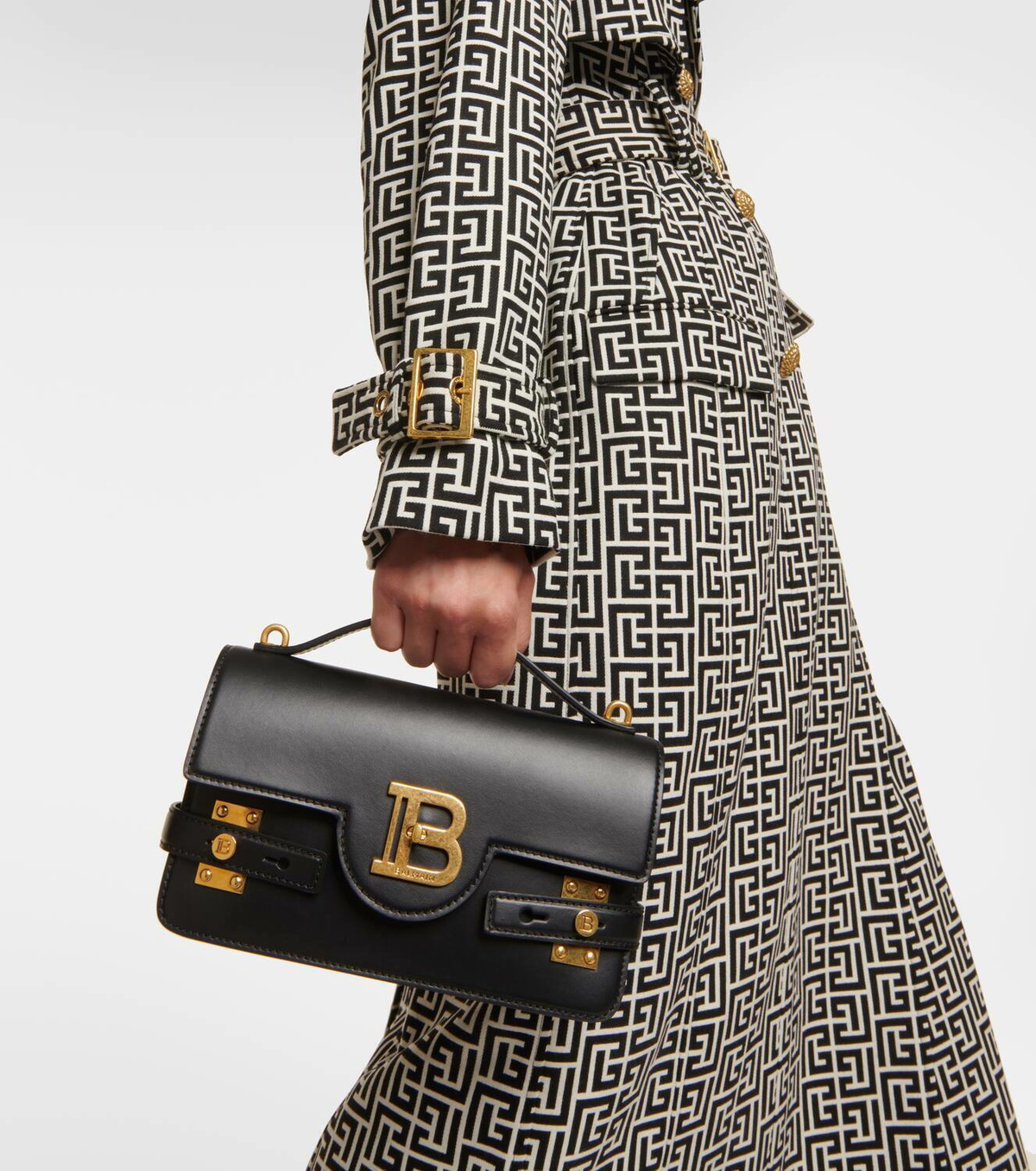 Balmain Monogram jacquard trench coat Balmain