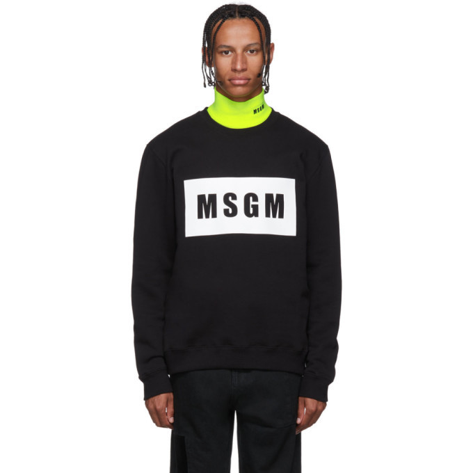 MSGM Black Box Logo Sweatshirt MSGM