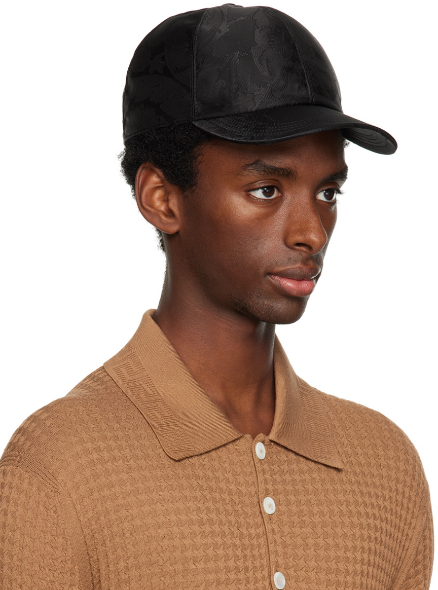 Versace Black Barocco Cap Versace