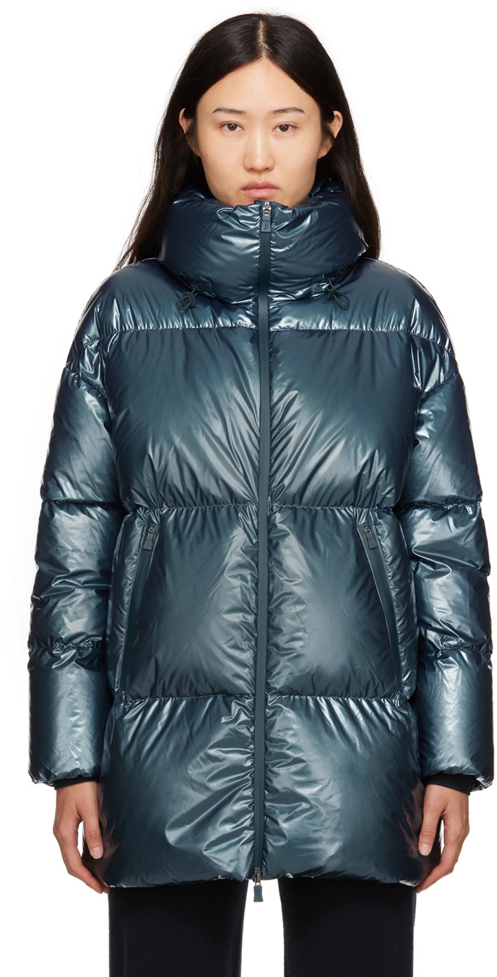 Herno Blue Laminar Down Jacket Herno