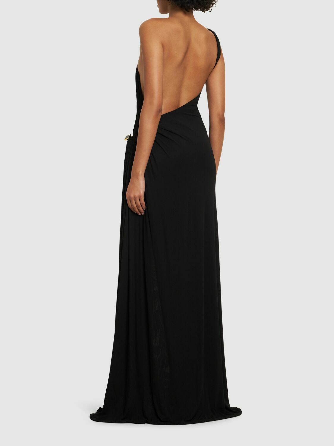 DSQUARED2 One Shoulder Viscose Crepe Long Dress Dsquared2