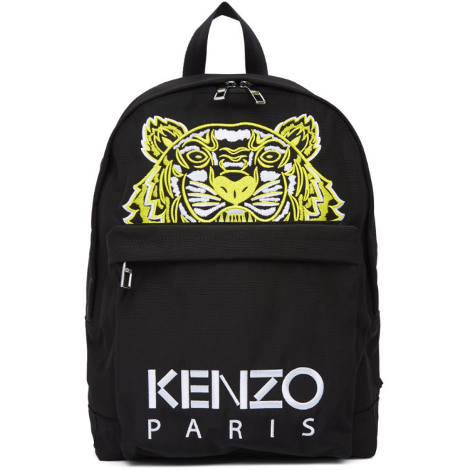 Kenzo Black Limited Edition High Summer Capsule Tiger Backpack Kenzo