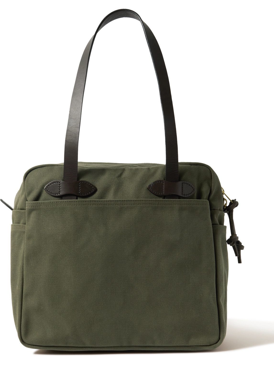 Filson - Leather-Trimmed Cotton-Twill Tote Bag Filson