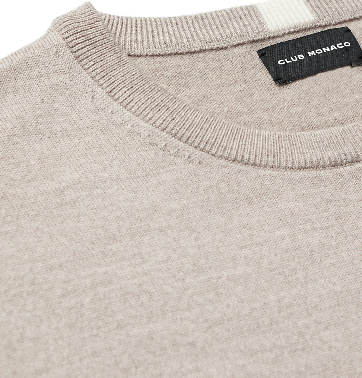 CLUB MONACO - Mélange Wool Sweater - Brown Club Monaco