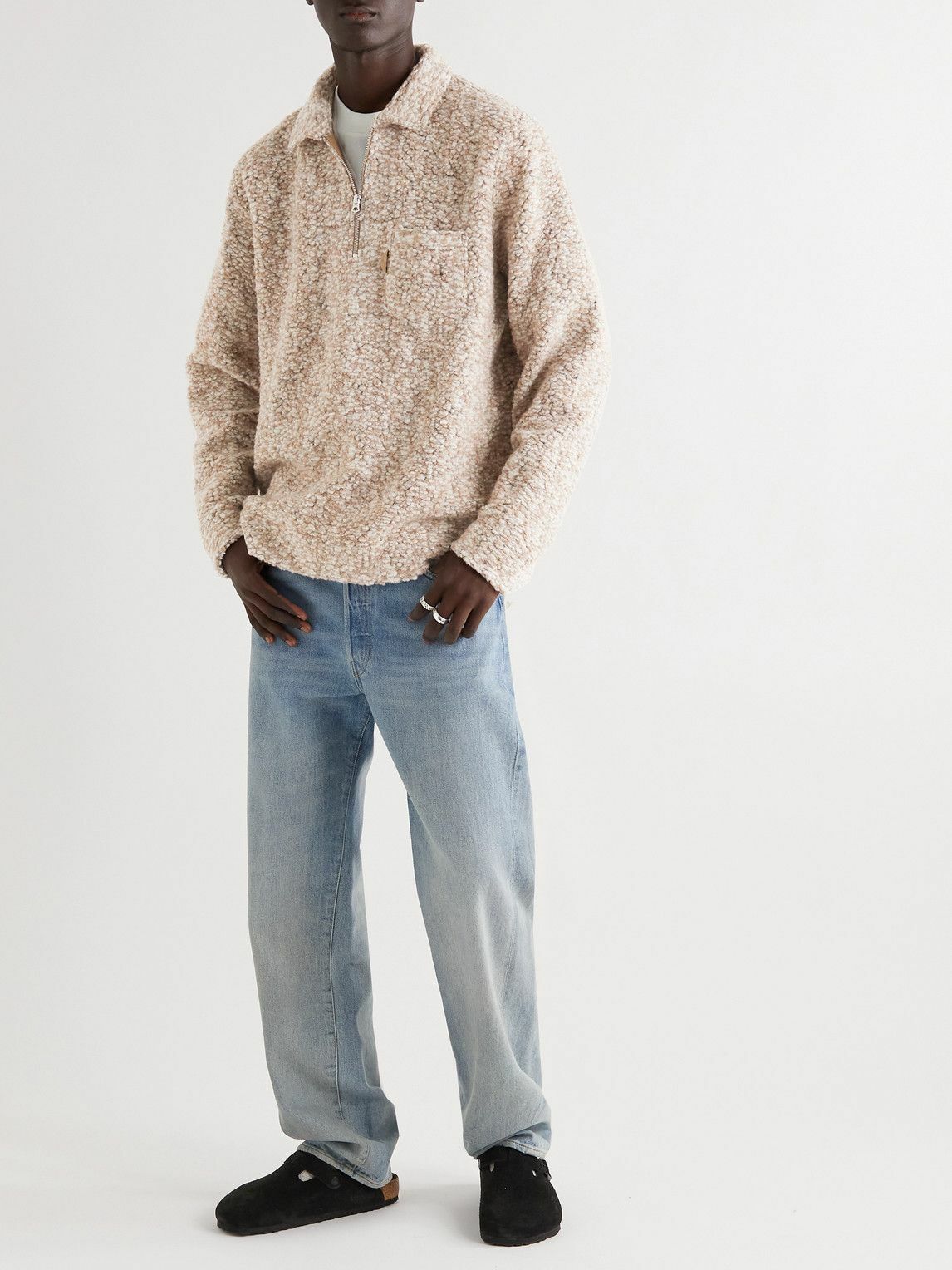 YMC - Sugden Jersey Half-Zip Sweatshirt - Neutrals YMC
