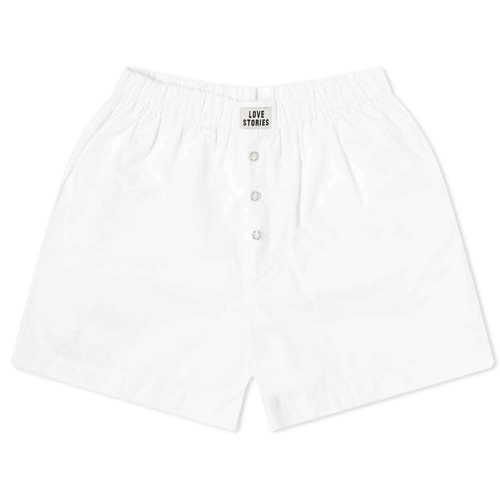 Love Stories Women's James Boxer Shorts in White love stories