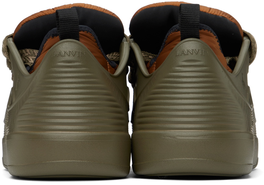 Lanvin Green & Taupe Curb Color-Block Rubber Sneakers Lanvin