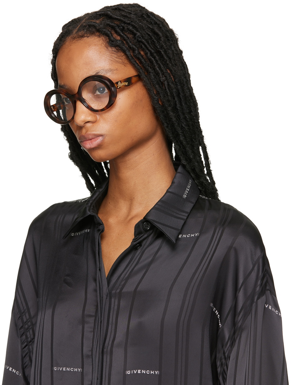Loewe Tortoiseshell Oversized Round Glasses Loewe