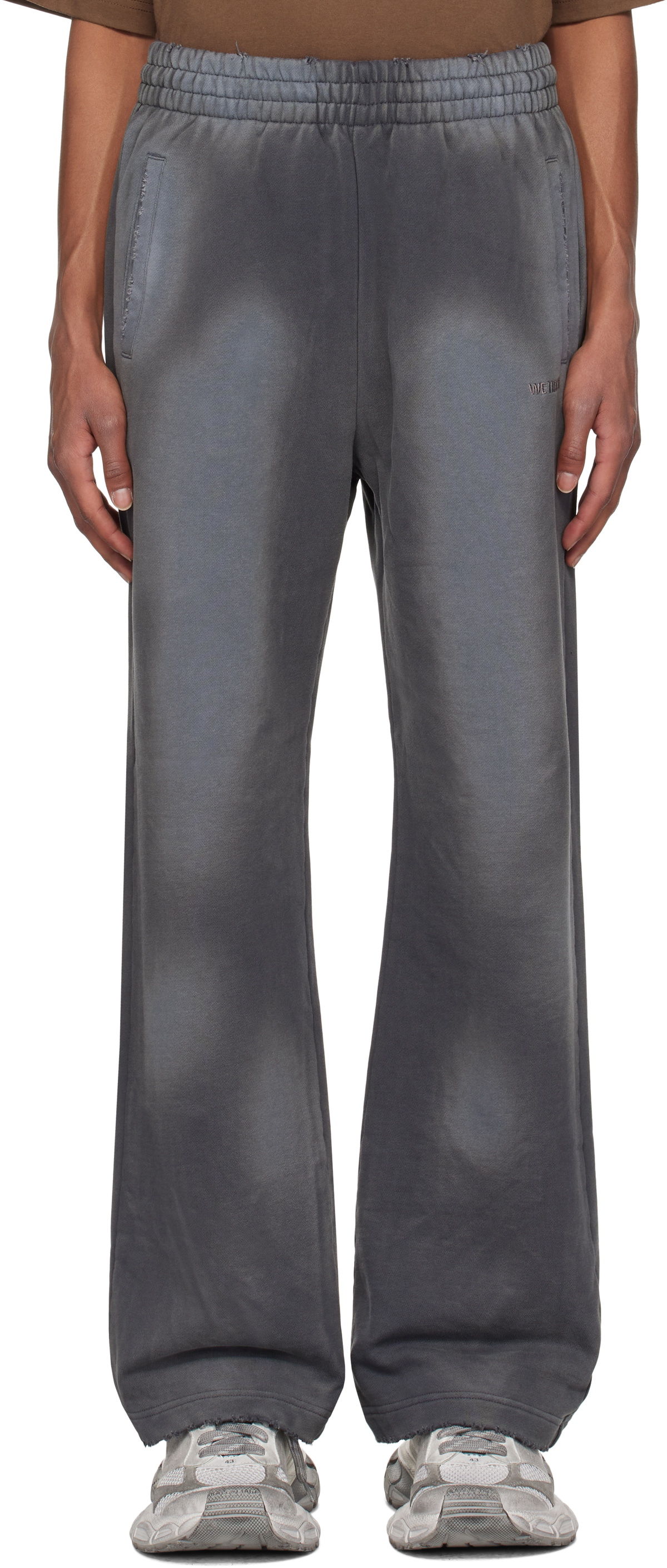 We11done Gray Standard Logo Washed Sweatpants We11done