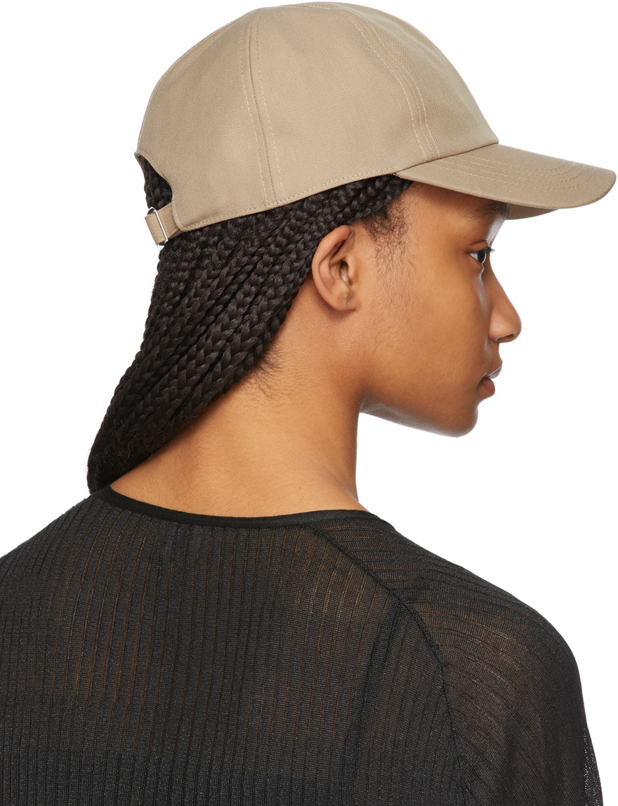 Totême Tan Canvas Baseball Cap Toteme