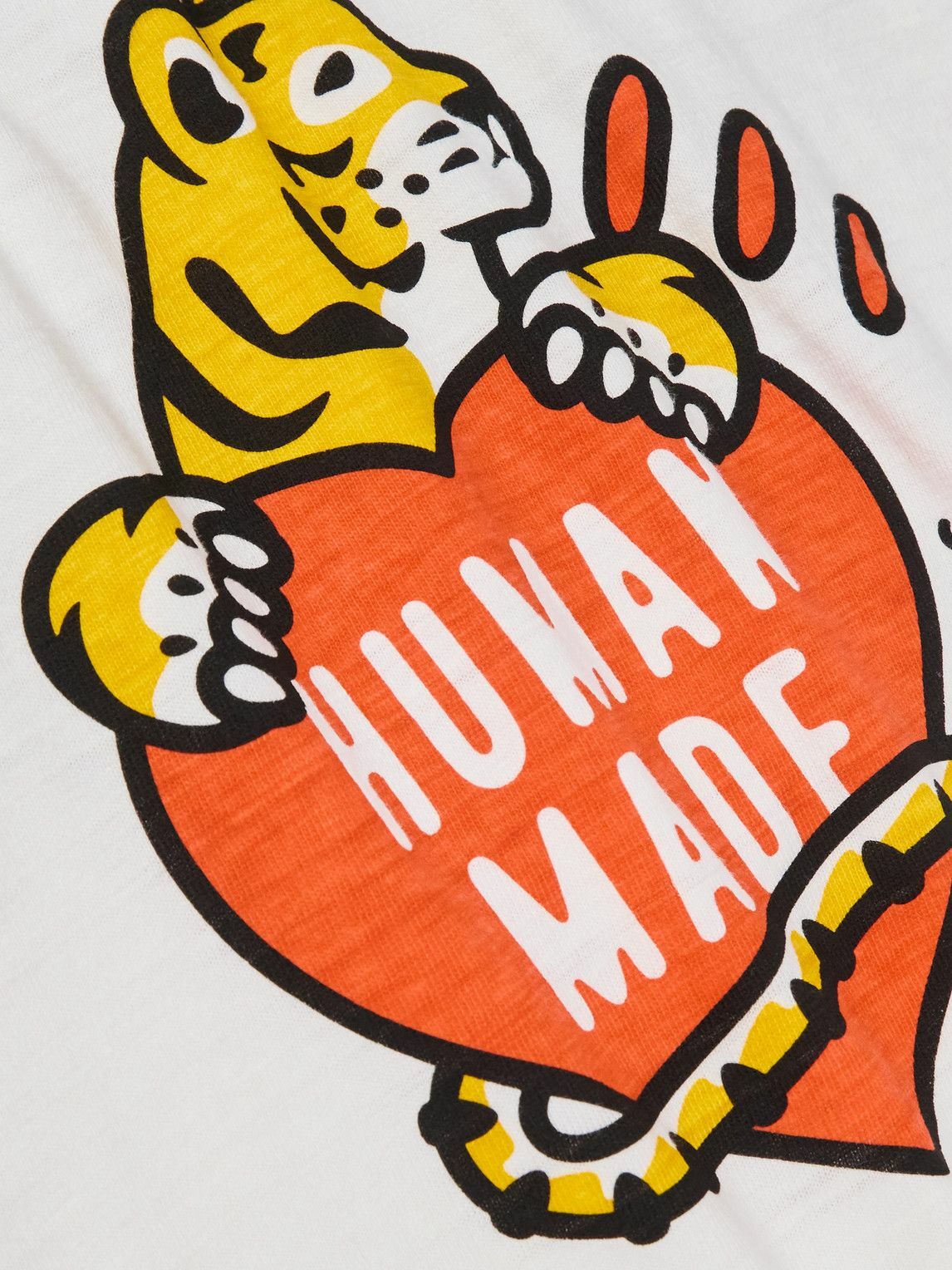 Human Made - Logo-Print Slub Cotton-Jersey T-Shirt - White Human Made