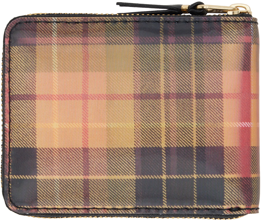 COMME des GARÇONS WALLETS Red & Yellow Lenticular Tartan Wallet Comme ...