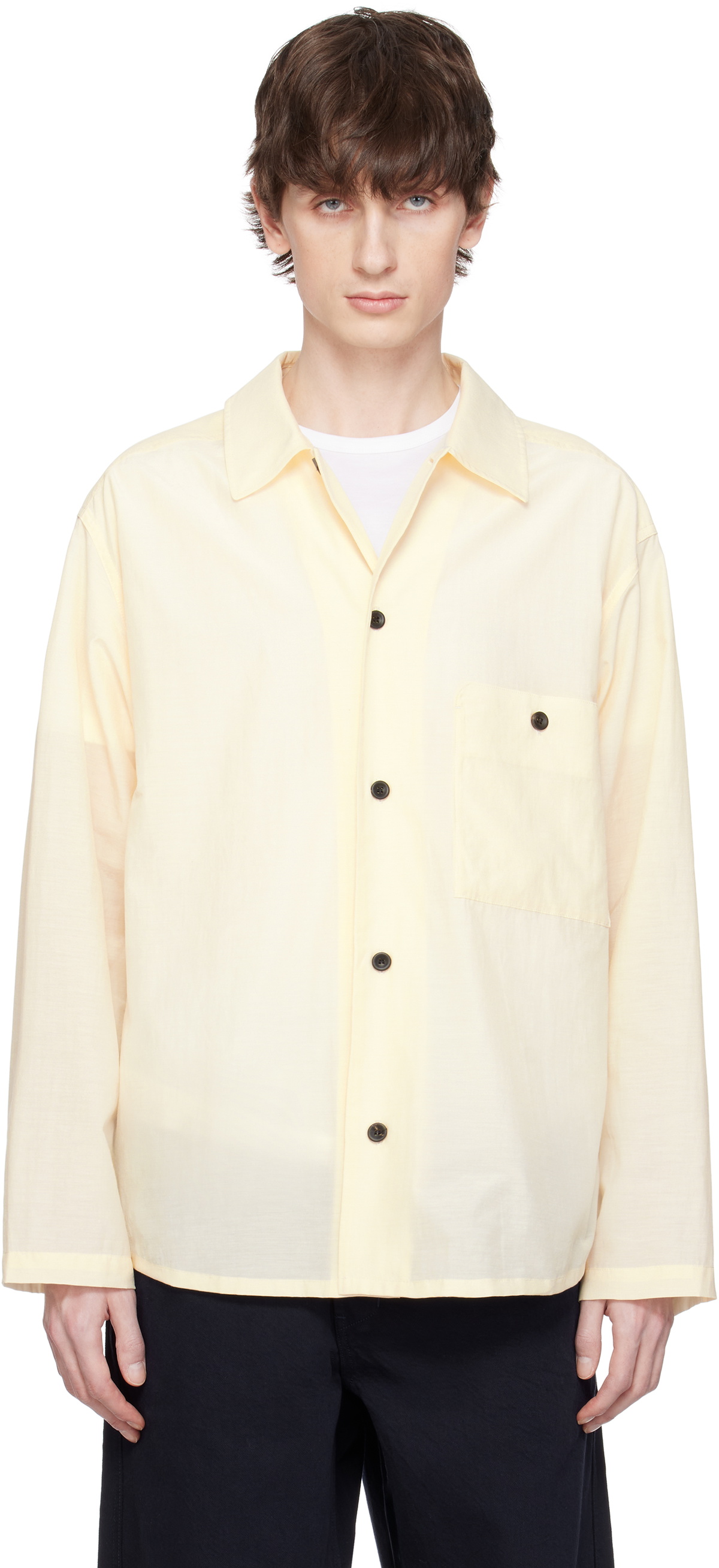 DOCUMENT Off-White Italian Cotton French Shirt