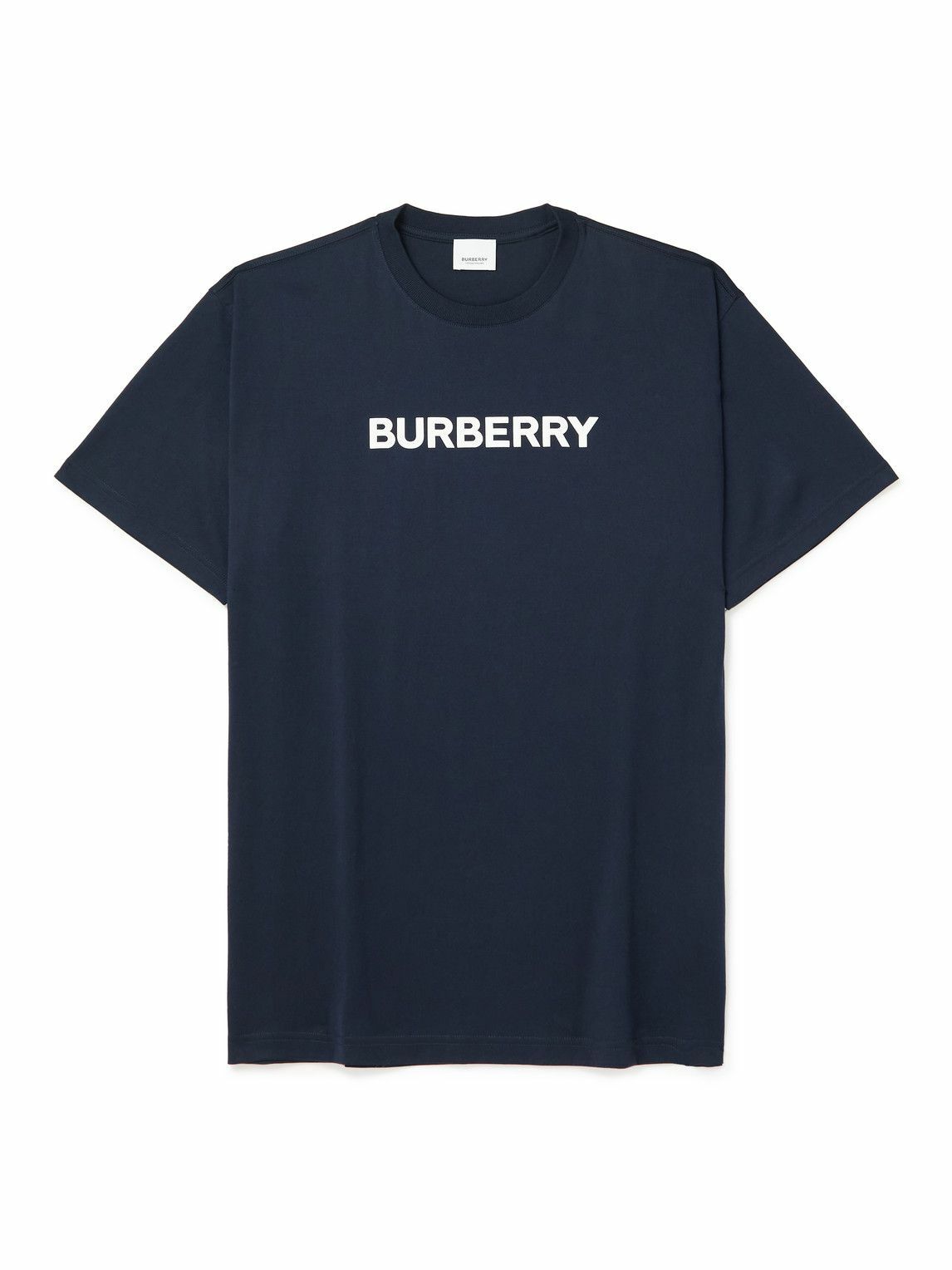 Burberry - Logo-Print Cotton-Jersey T-Shirt - Blue Burberry