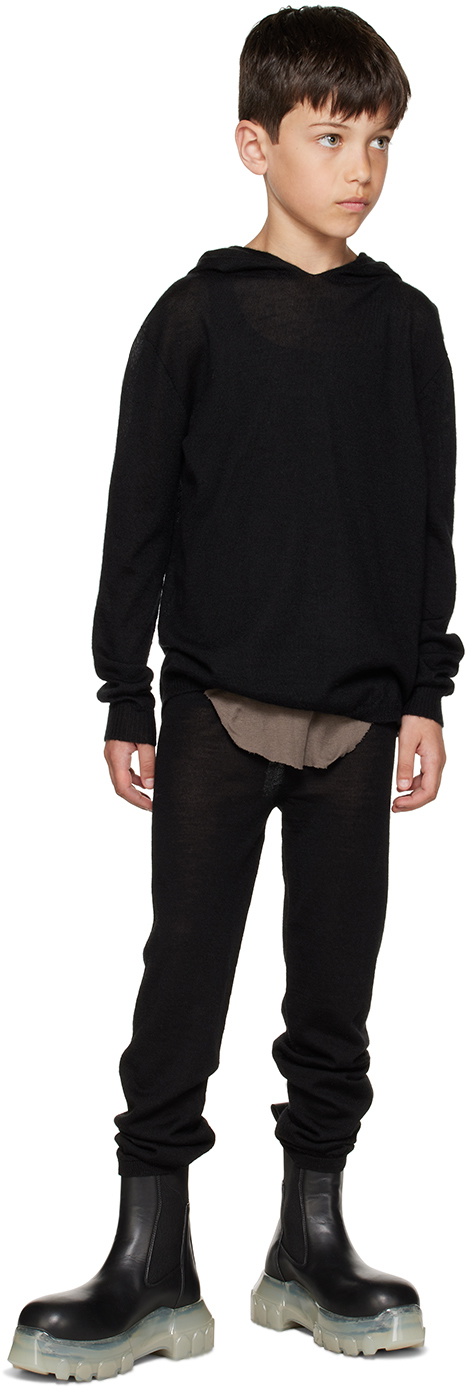 Rick Owens Kids Black Lightweight Hoodie Rick Owens