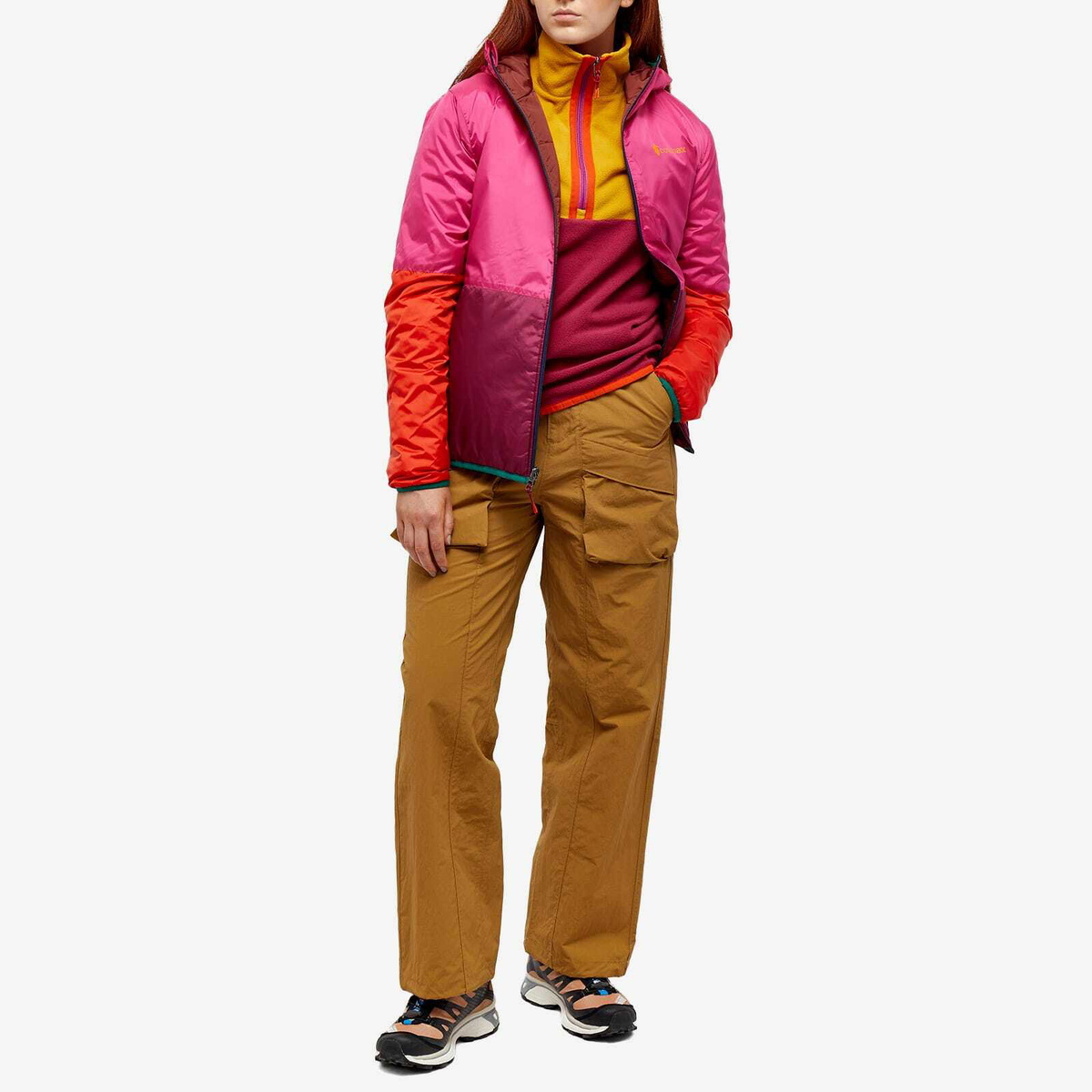 Cotopaxi Women's Amado Fleece in Amber/Raspberry Cotopaxi