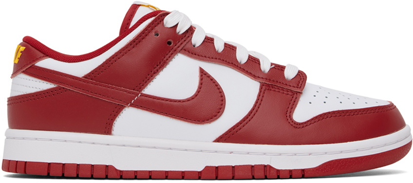 Nike Red & White Nike Dunk Low Retro Sneakers Nike