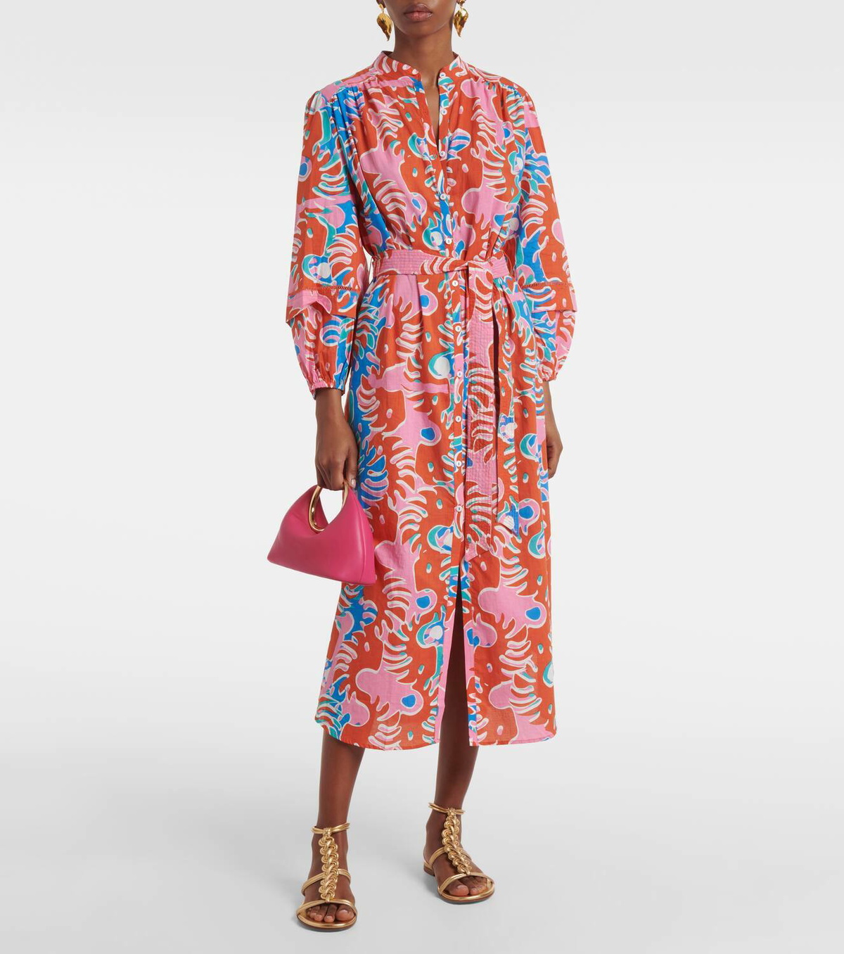 Poupette St Barth Cathy printed cotton shirt dress Poupette St Barth