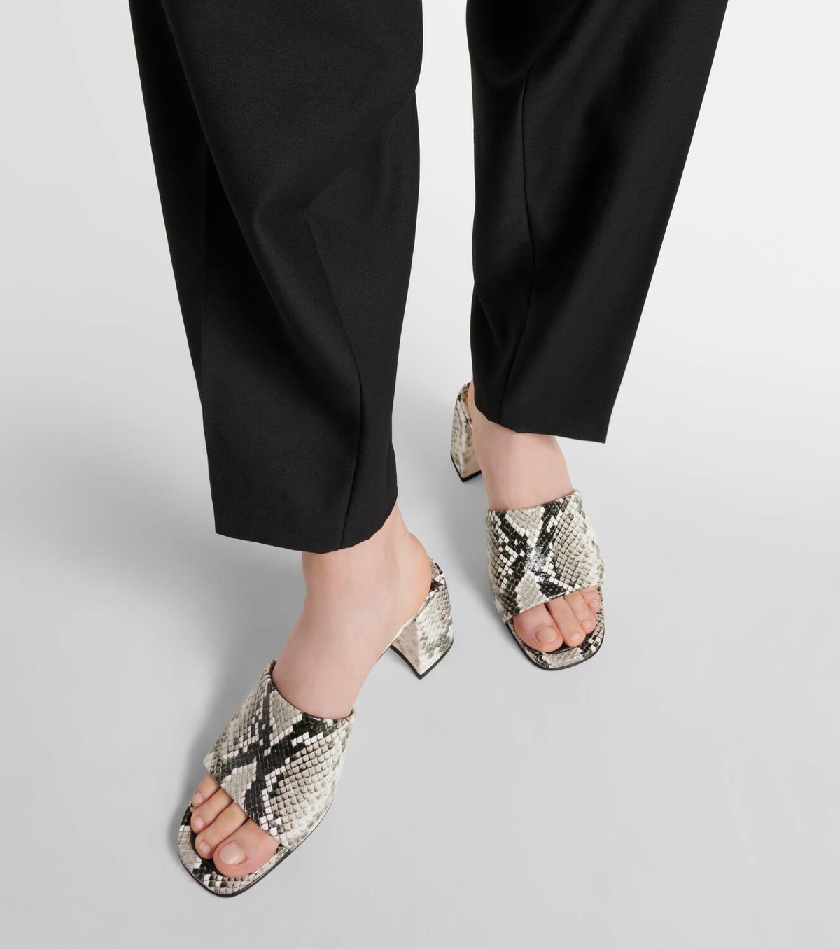 Jimmy Choo Lena 70 snake-effect leather mules Jimmy Choo
