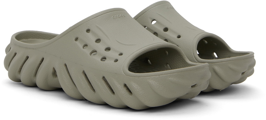 Crocs Gray Echo Slides Crocs