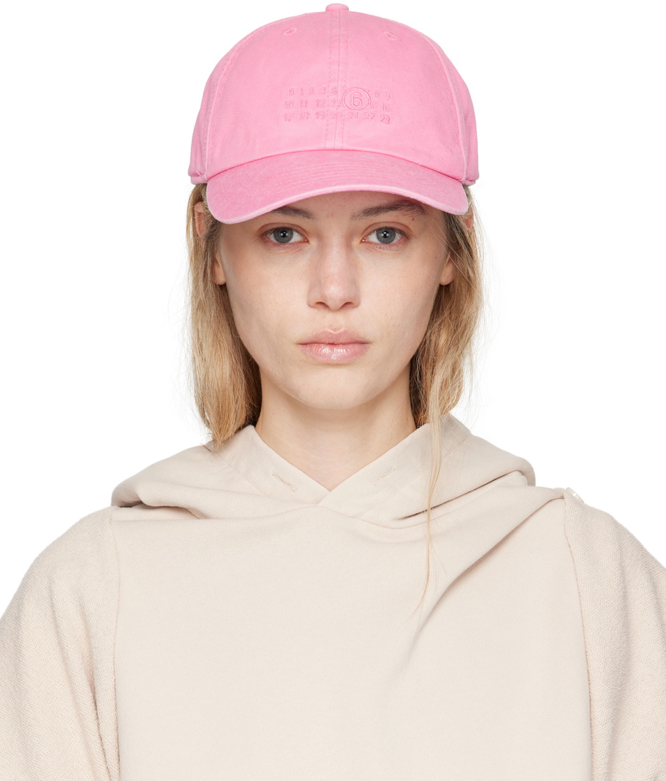 MM6 Maison Margiela Pink Baseball Cap MM6 Maison Margiela