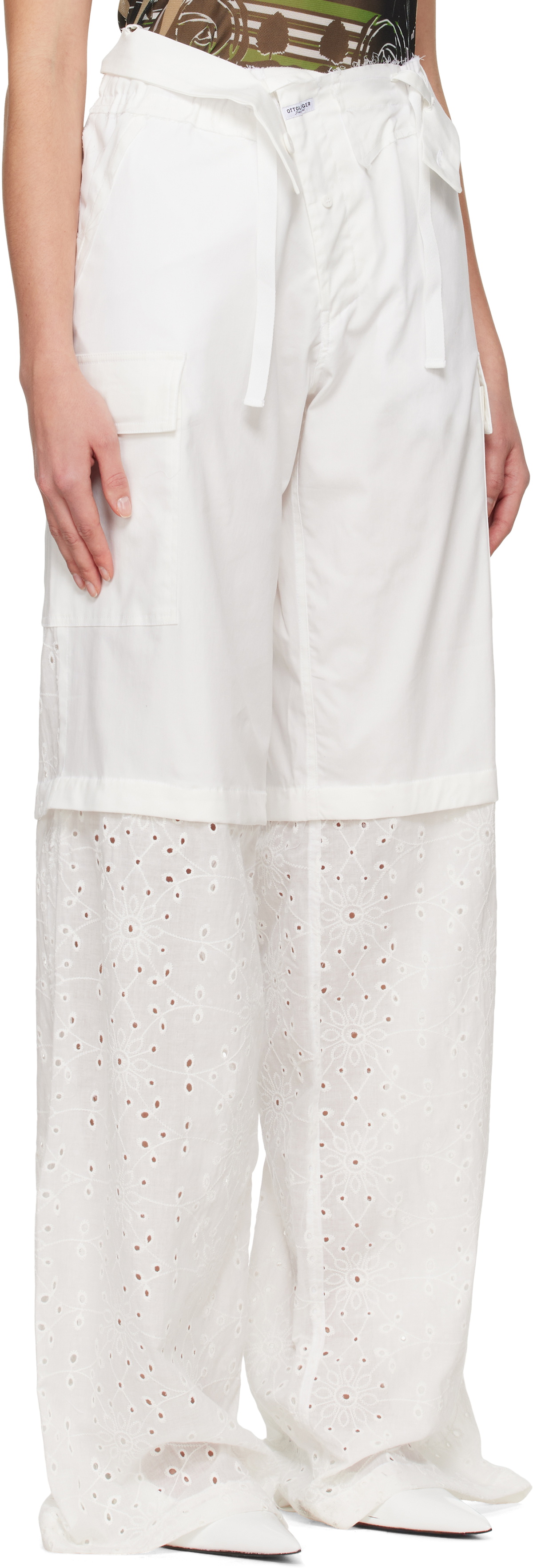 Ottolinger White Baggy Cargo Pants Ottolinger