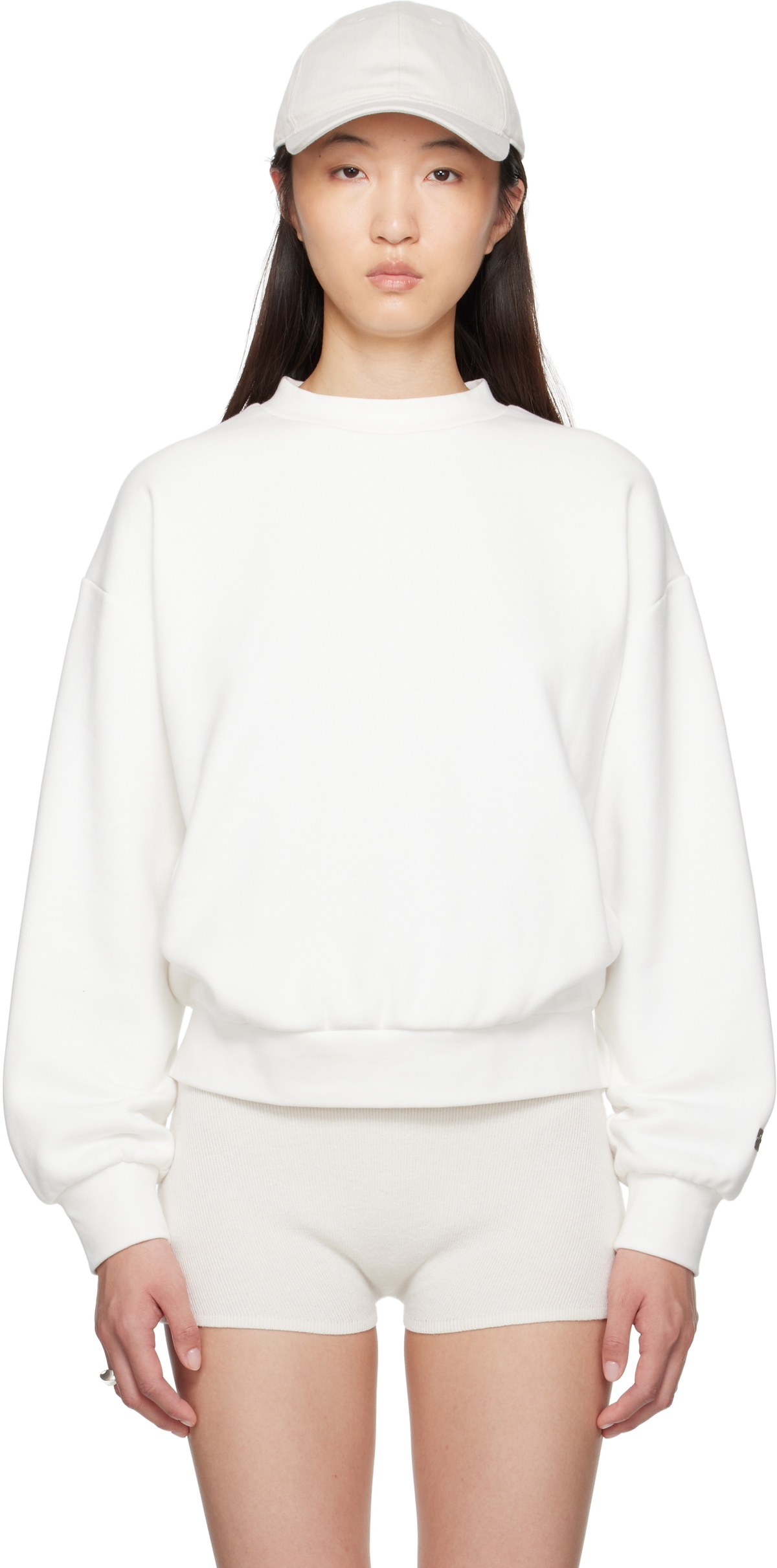 Fear of God ESSENTIALS White Classic Fit Crewneck Sweatshirt Fear Of ...