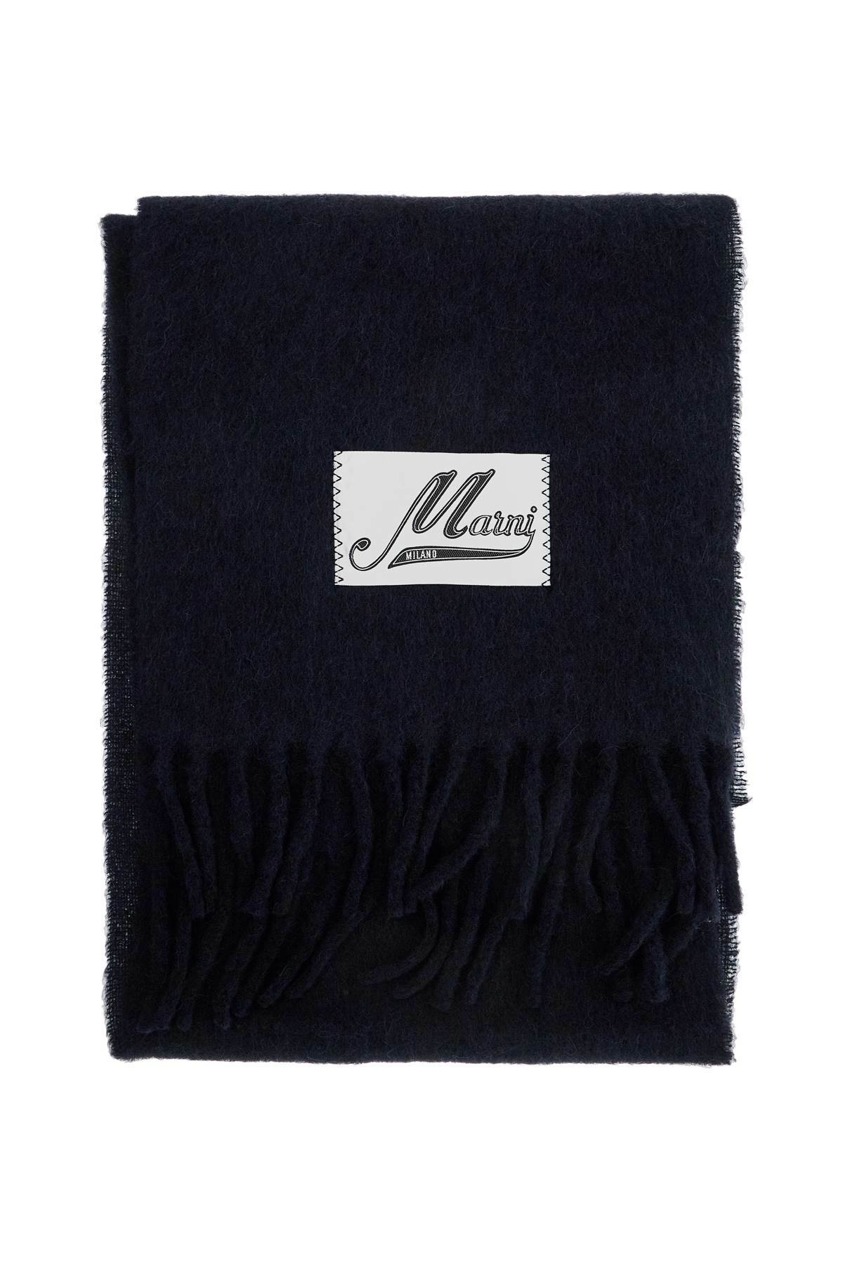 MARNI alpaca wool scarf Blue Marni