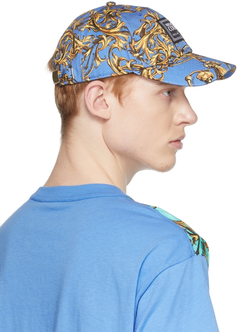Versace Jeans Couture Blue & Gold Regalia Baroque Cap Versace