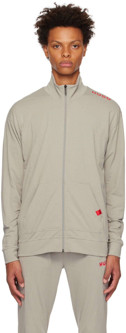 Hugo Taupe Print Jacket Hugo Boss